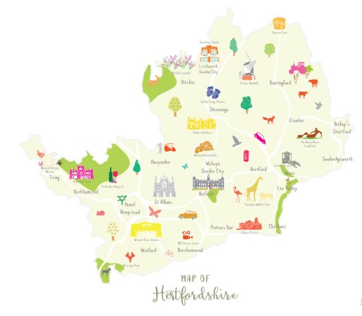 Herts map - Teach In